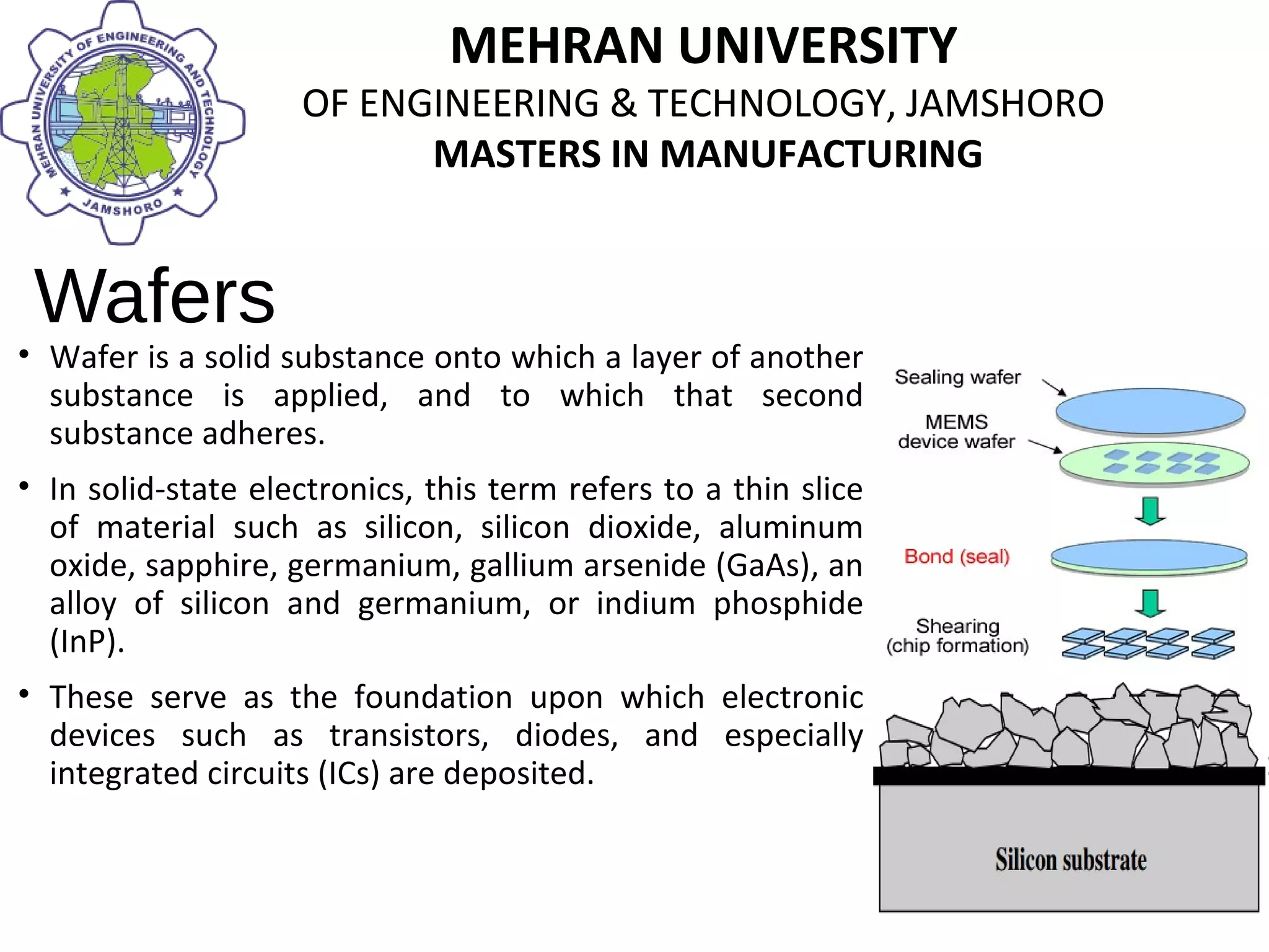 Substrate / wafers and Basic concepts Of Mems & microsystems | PPT