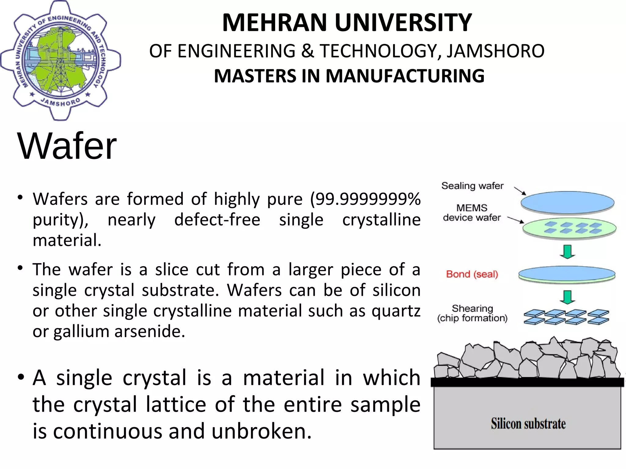 Substrate / wafers and Basic concepts Of Mems & microsystems | PPT