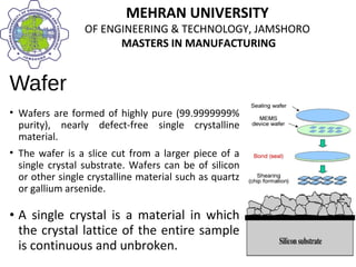 Substrate / wafers and Basic concepts Of Mems & microsystems | PPT