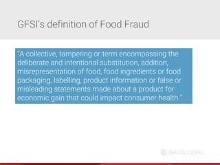 SAI Global webinar: 10 ways to protect your organisation from food ...