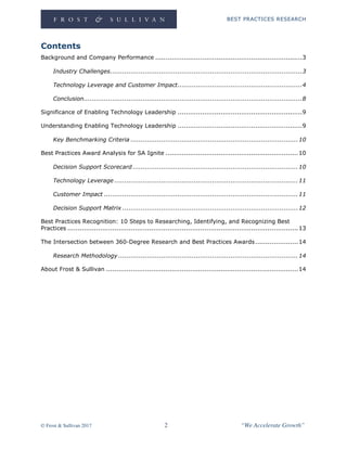 Sa Ignite Award Write Up | PDF | Healthcare Industry | Industries