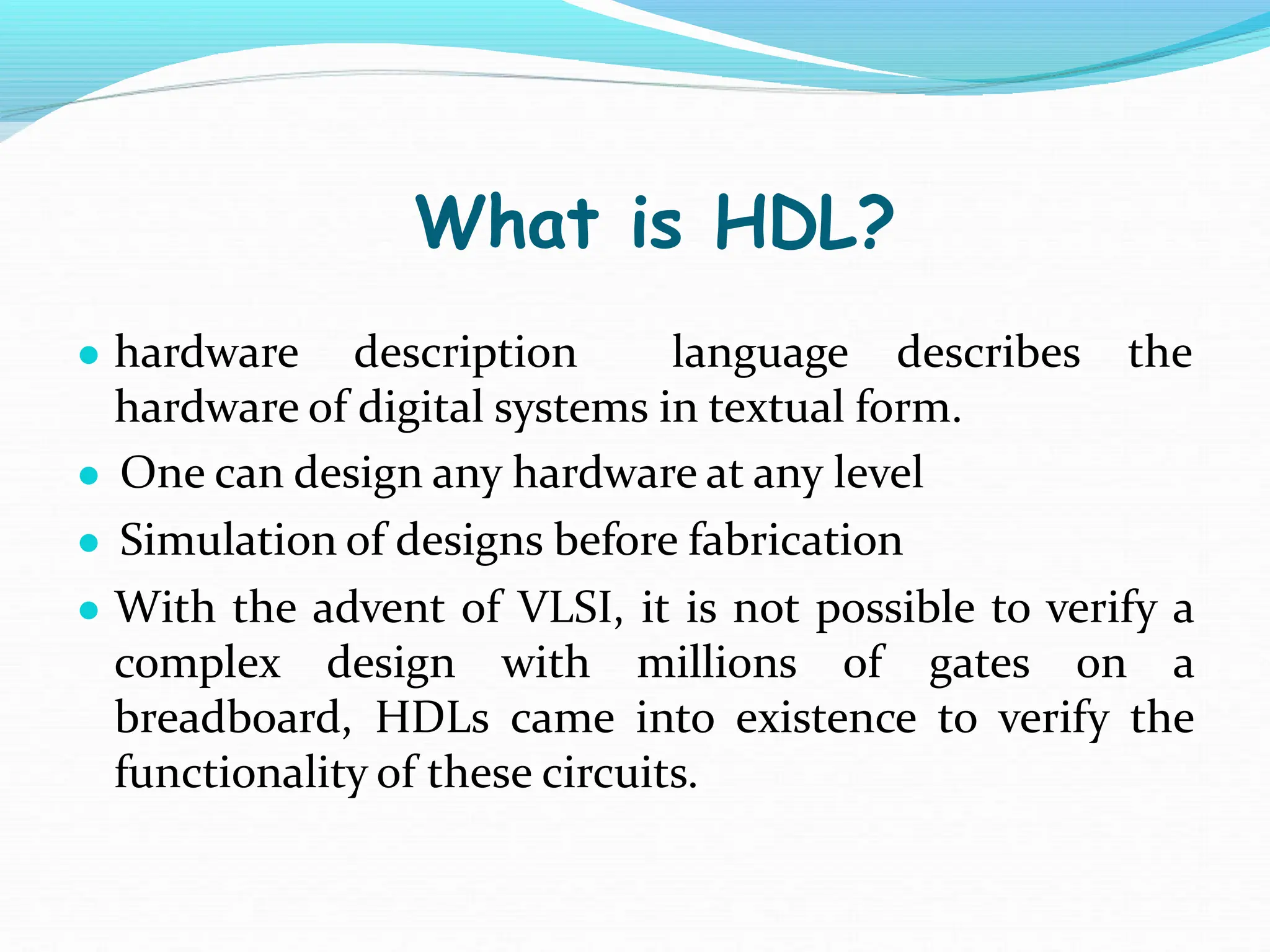 vlsi design using verilog presentaion 1 | PPTX