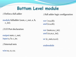 vlsi design using verilog presentaion 1 | PPTX