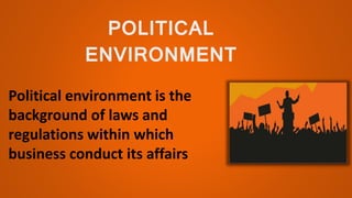 Elements of political environment and competition act 2002 | PPT
