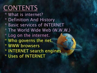 Sai internet ppt | PPTX | Email | Internet