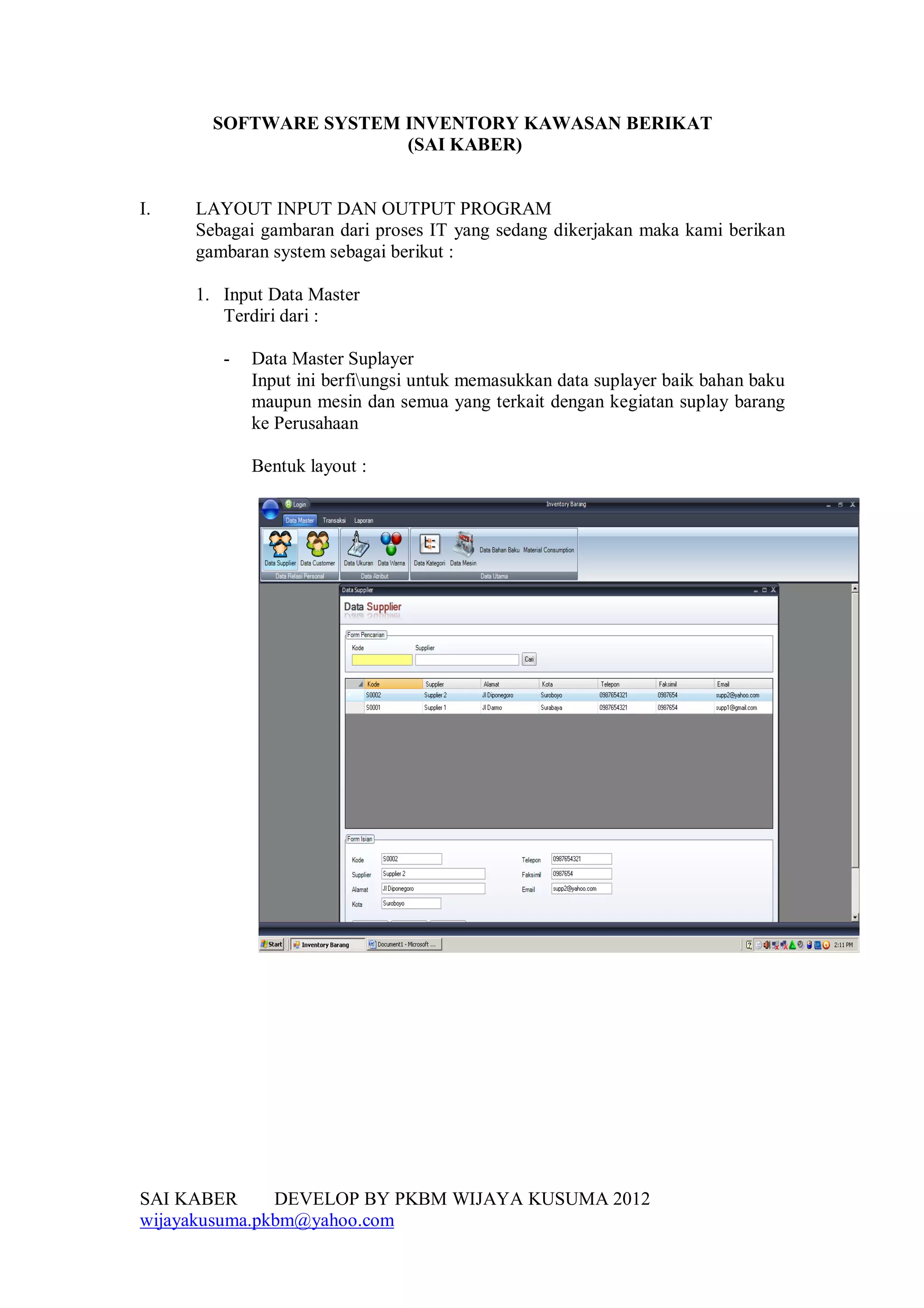 Gambaran System Inventory Kawasan Berikat | PDF