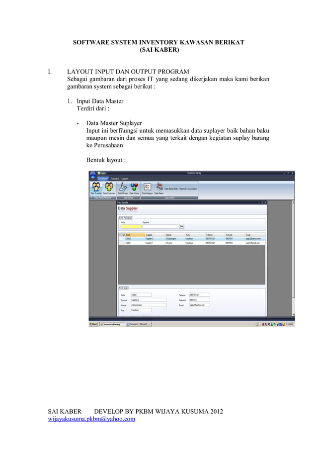 Gambaran System Inventory Kawasan Berikat | PDF