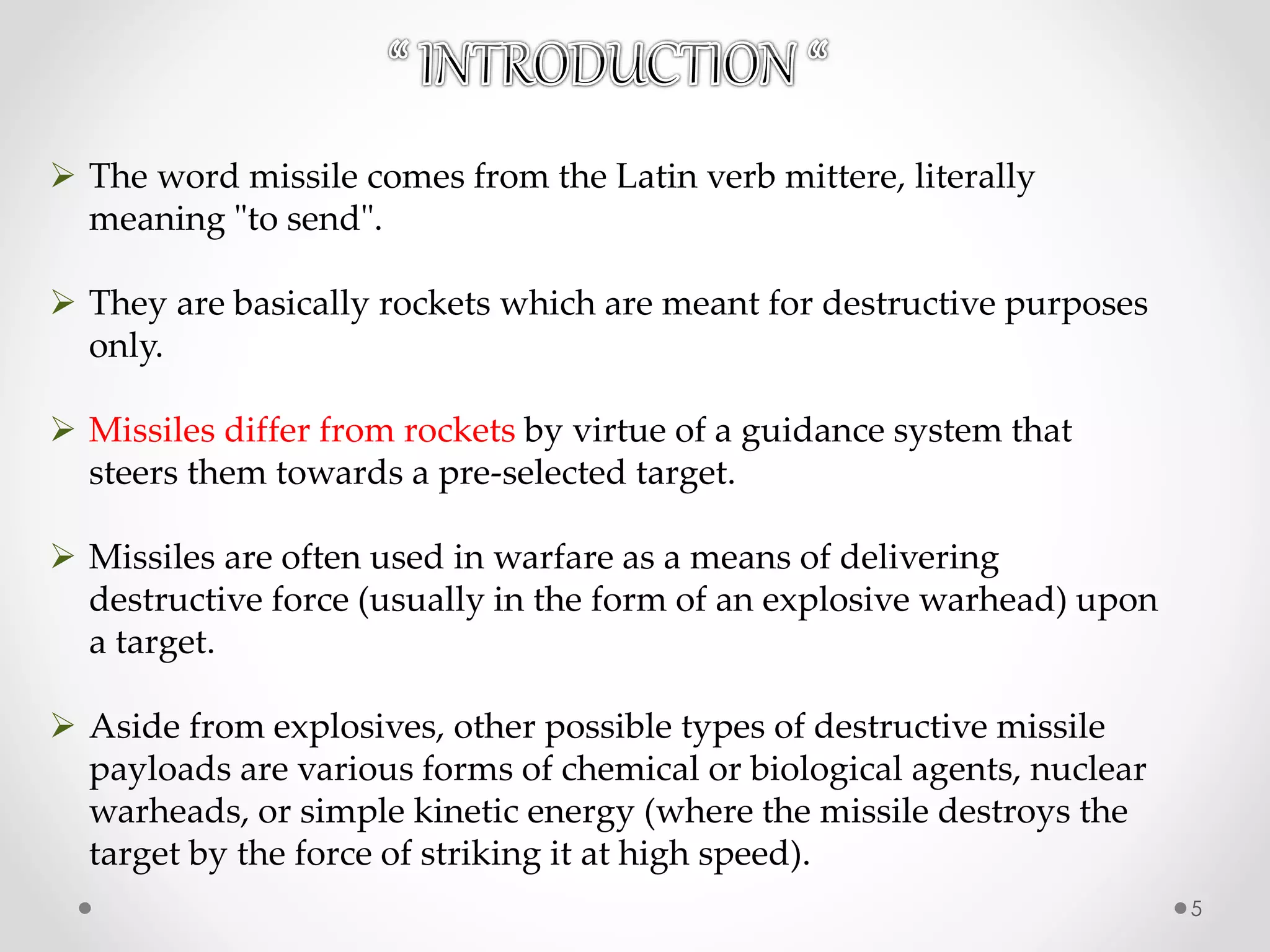 PPT ON GUIDED MISSILES | PPTX