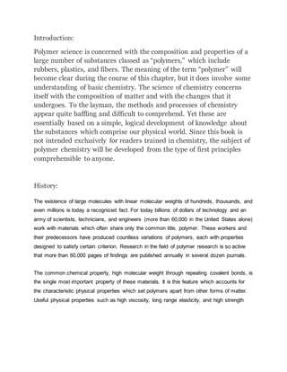 polymer science | DOCX