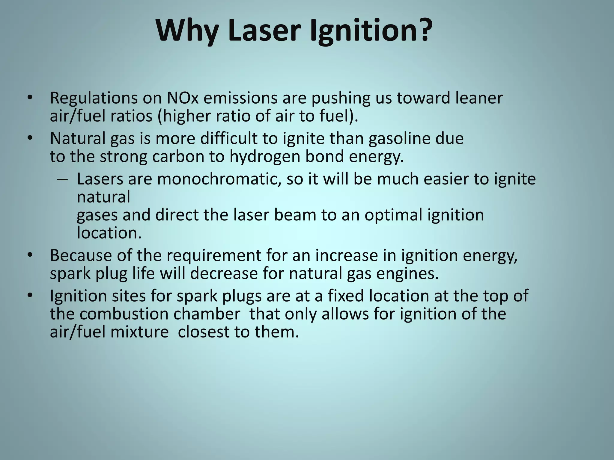 Laser ignition for IC engines | PPTX