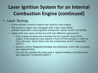 Laser ignition for IC engines | PPT