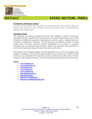 Sail Corpoate Valuation | PDF