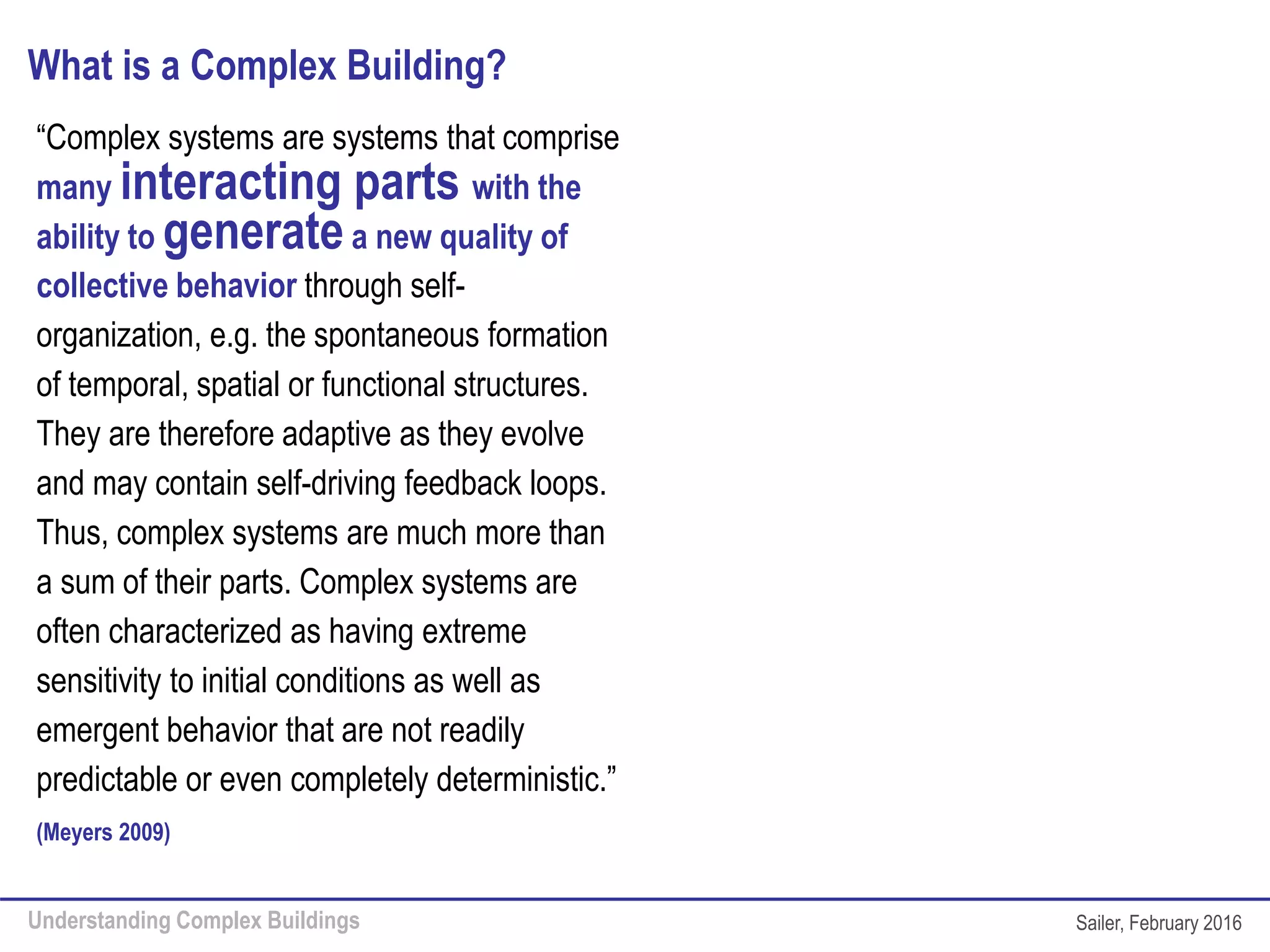 Understanding Complex Buildings. | PDF