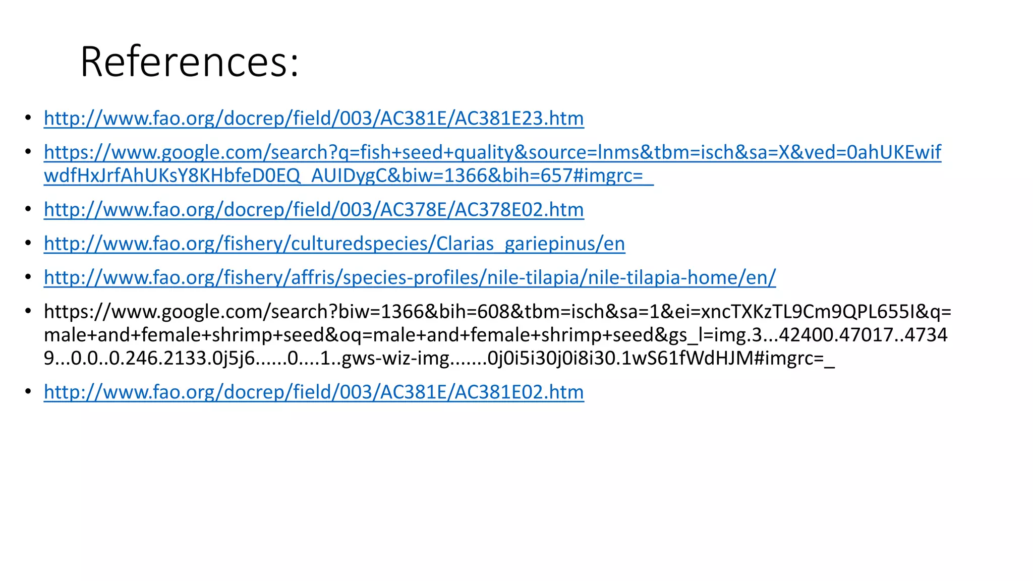 Identification of fish seed | PPTX