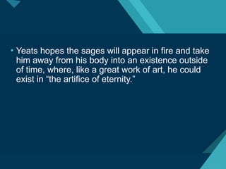 Sailing to Byzantium poem by W B Yeats .pptx