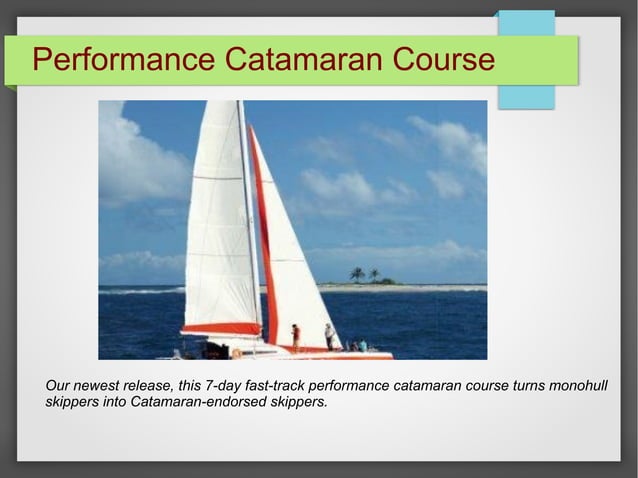 Performance Catamaran Course | PPT