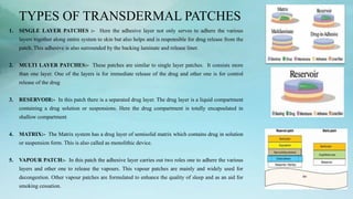 HERBAL TRANSDERMAL PATCHES By SAILI. P. RAJPUT | PPTX