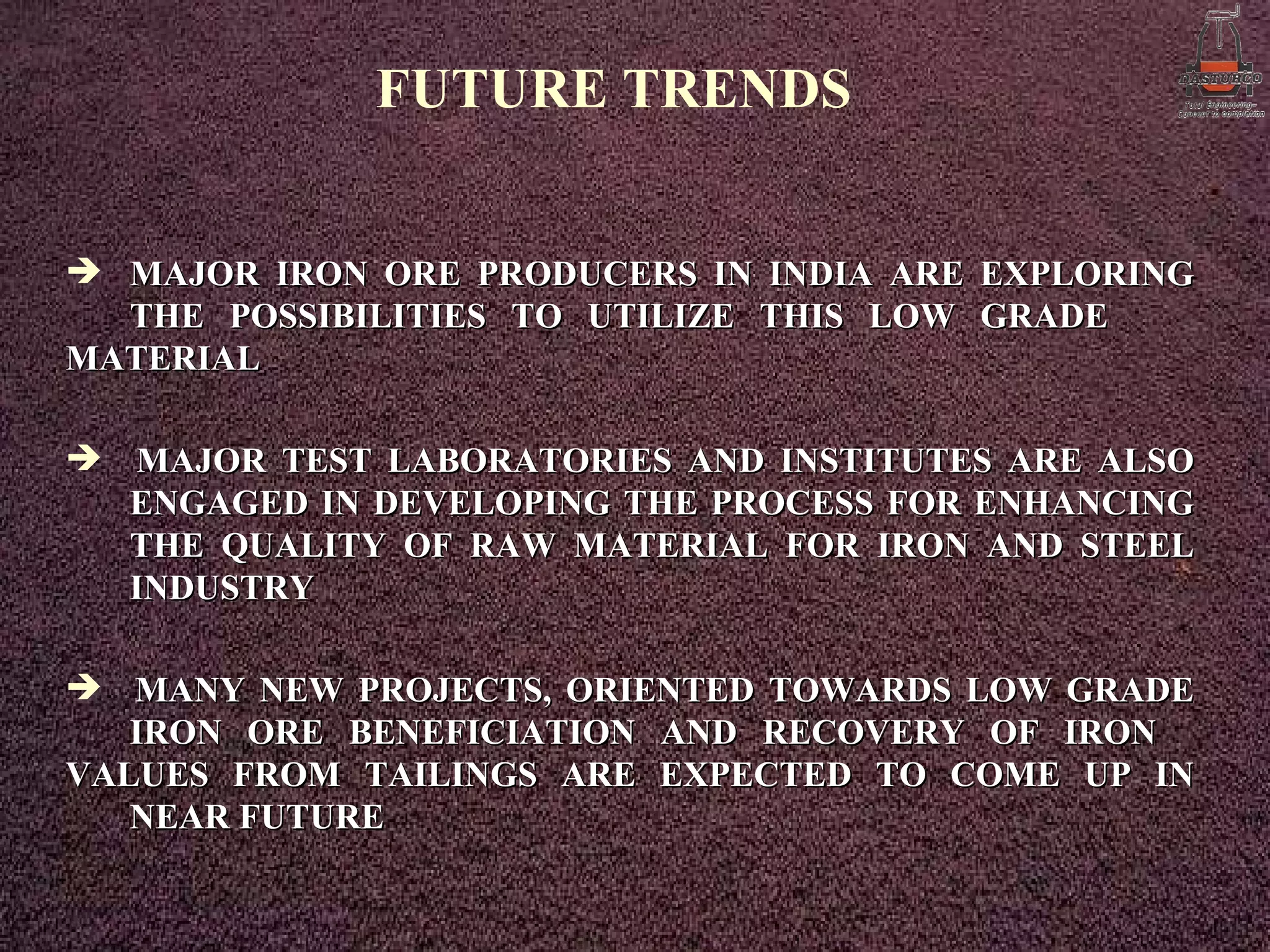 Lean Iron Ore Beneficiation | PPT