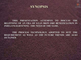 Lean Iron Ore Beneficiation | PPT