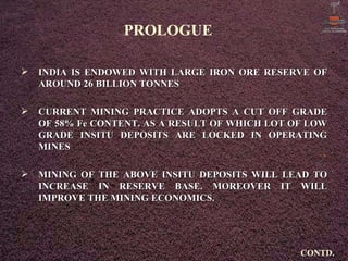 Lean Iron Ore Beneficiation | PPT