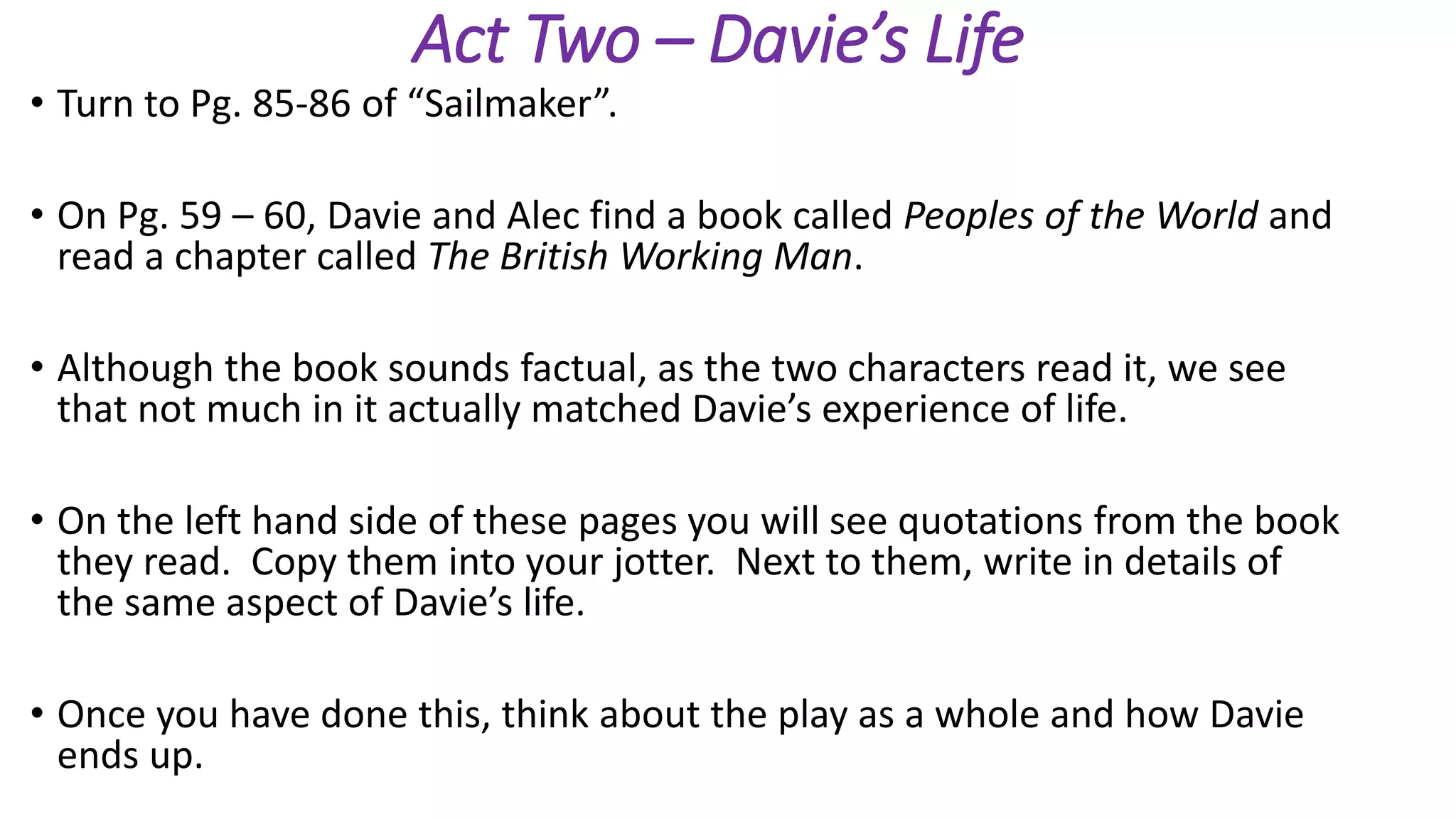 Sailmaker by Alan Spence - National 5 English Scottish Set Text | PPTX ...