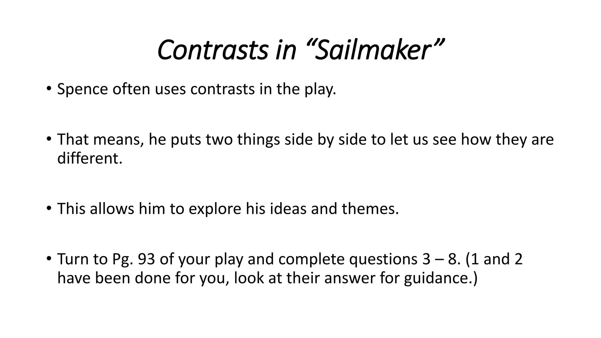 Sailmaker by Alan Spence - National 5 English Scottish Set Text | PPTX ...