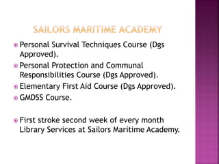 Sailors maritime academy | PPTX