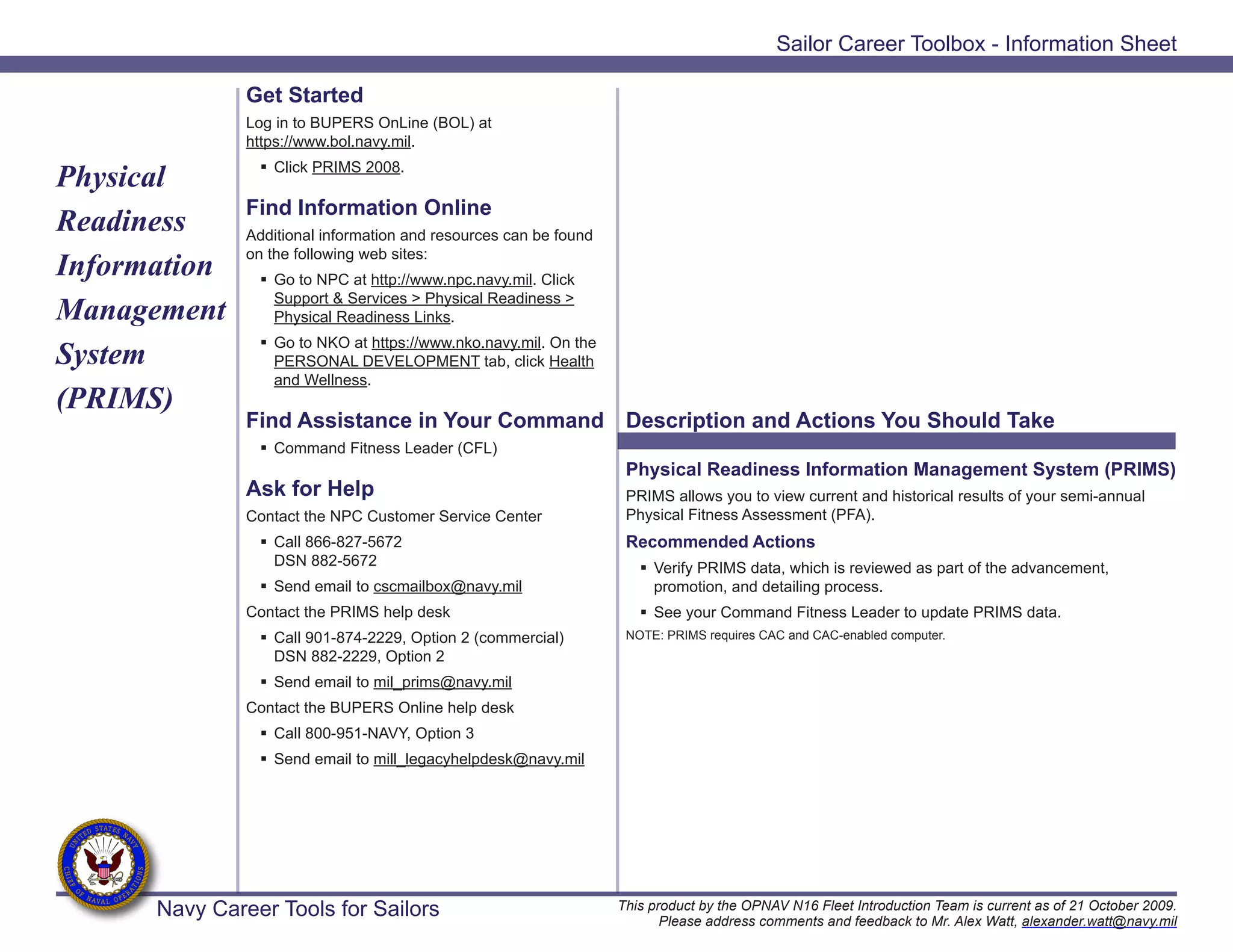 Sailor toolboxinformationsheet | PDF