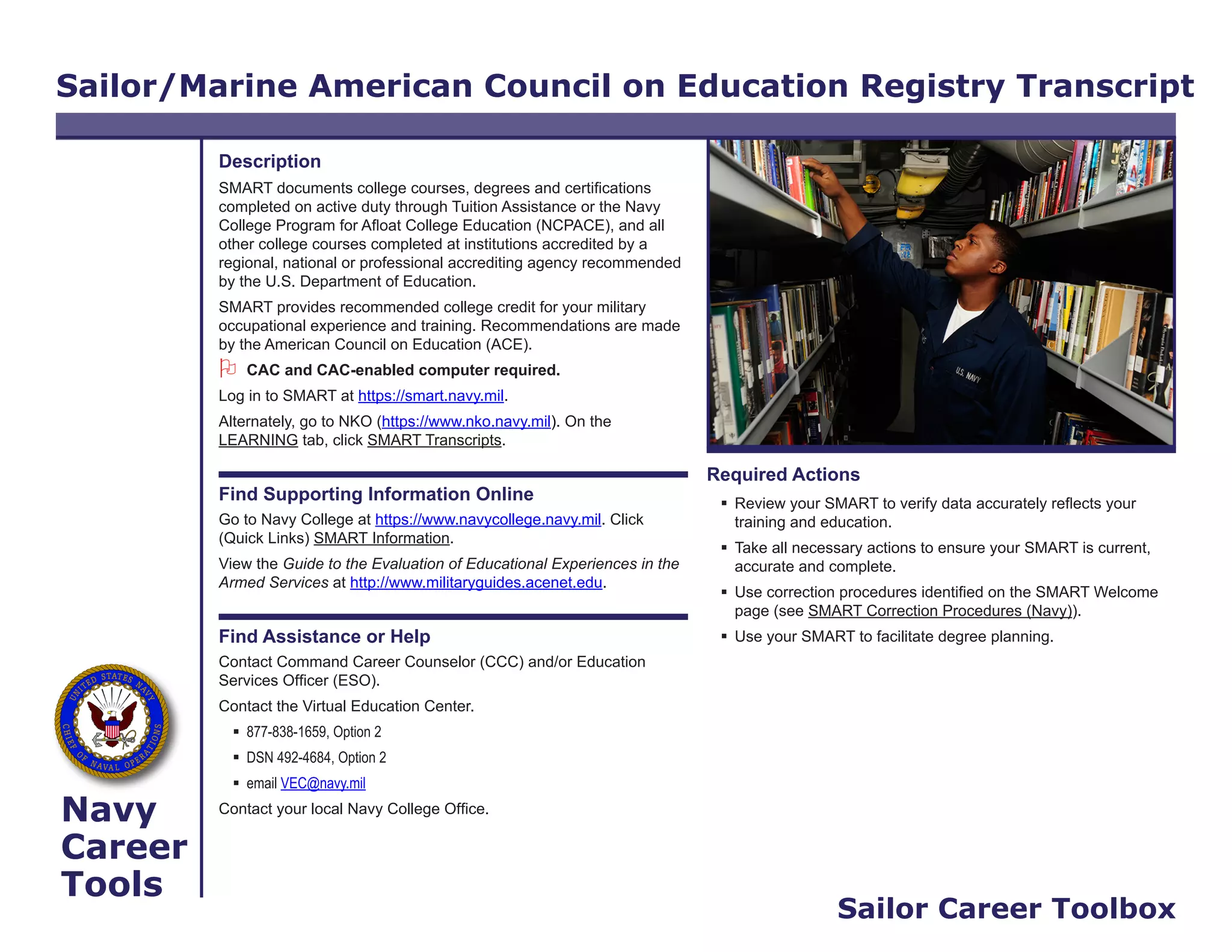Career Toolbox Updated October 2010 - FLEETRIDE, CMS-ID, NSIPS | PDF