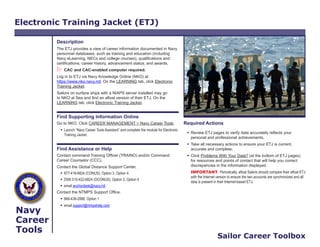 Career Toolbox Updated October 2010 - FLEETRIDE, CMS-ID, NSIPS | PDF