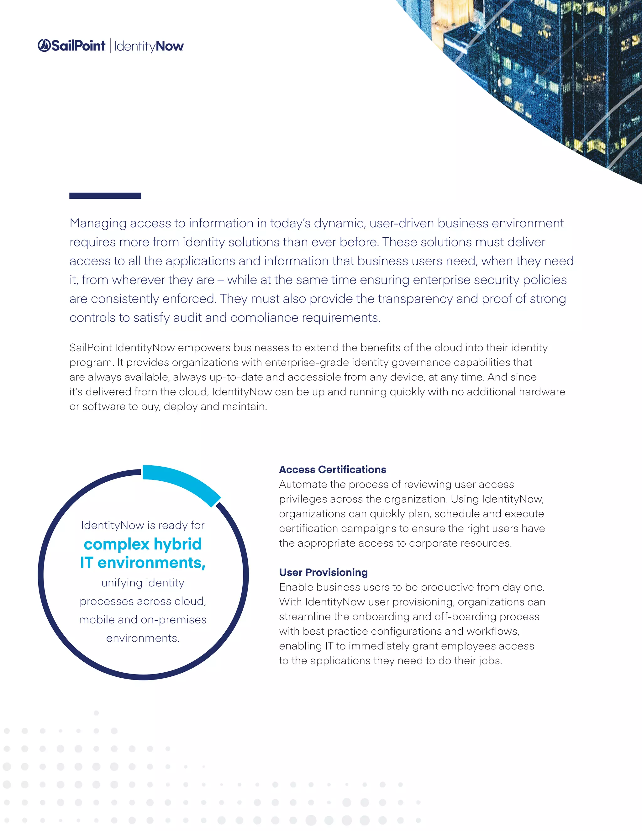 SailPoint - IdentityNow Identity Governance | PDF