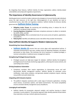 Sailpoint Identity IQ Course Online | Sailpoint Online Course | PDF