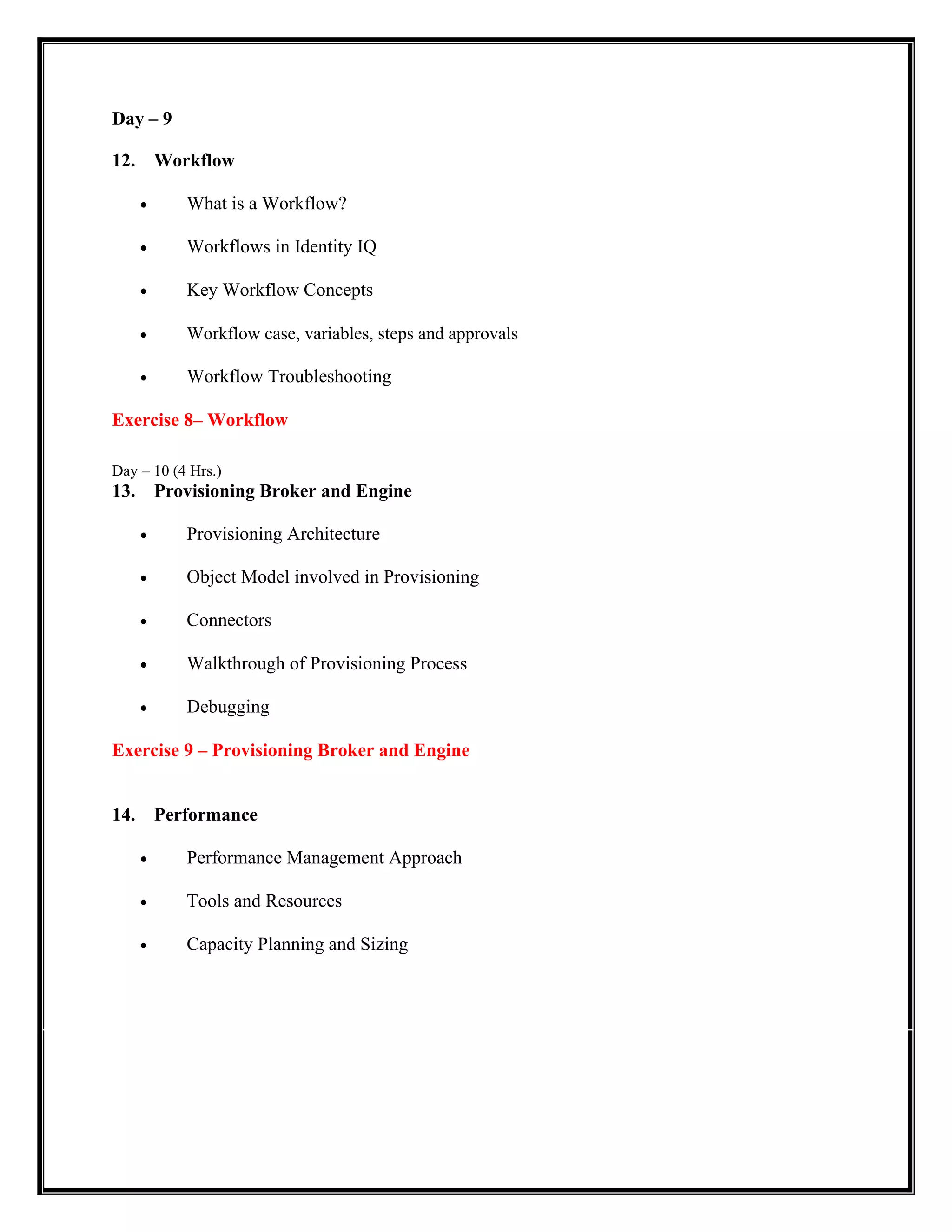 SailPoint IdentityIQ Training Course Content | PDF