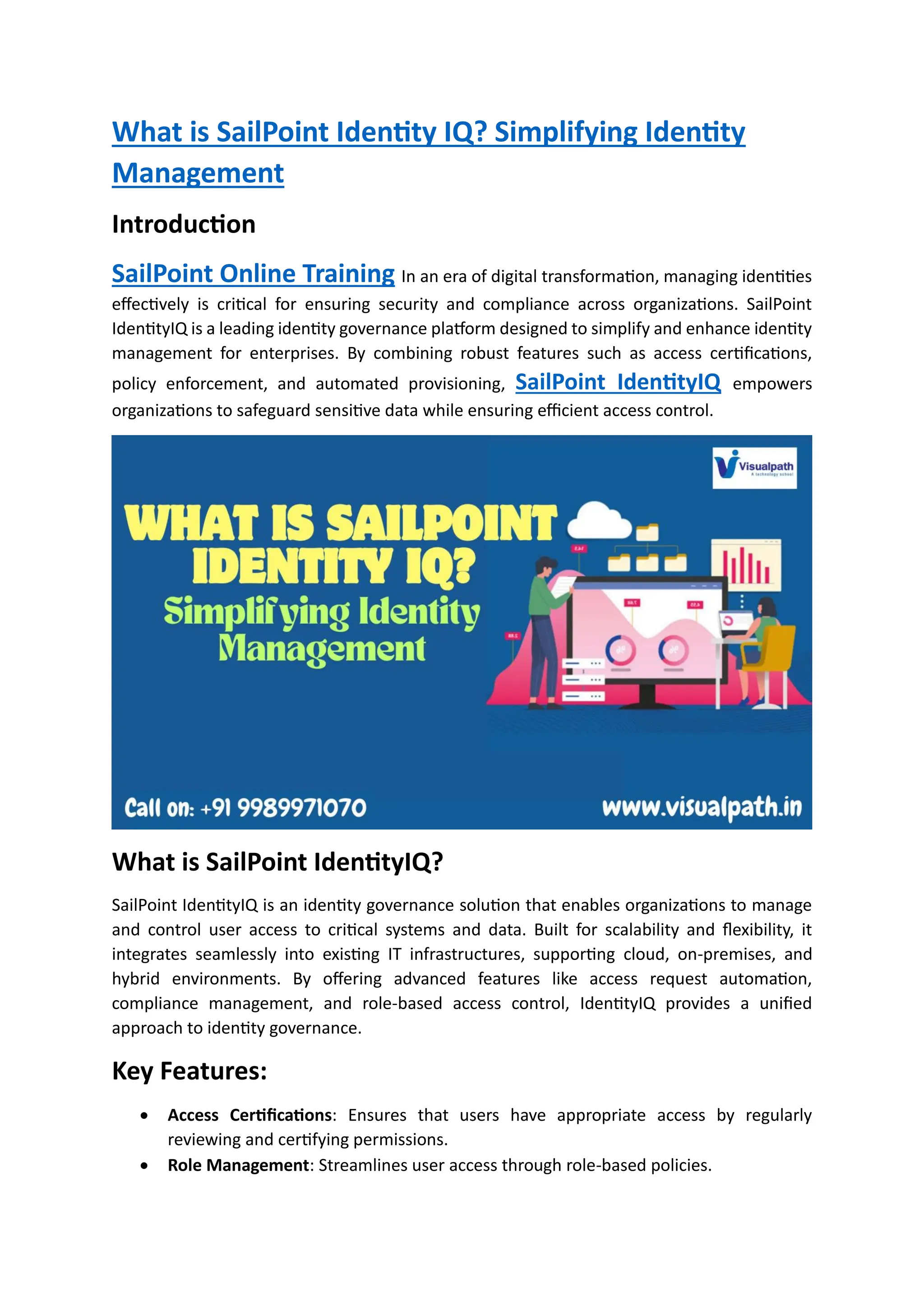 SailPoint Online Training | Sailpoint Course | PDF