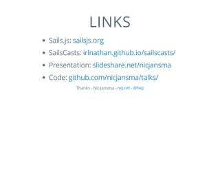 Sails.js Intro | PPT