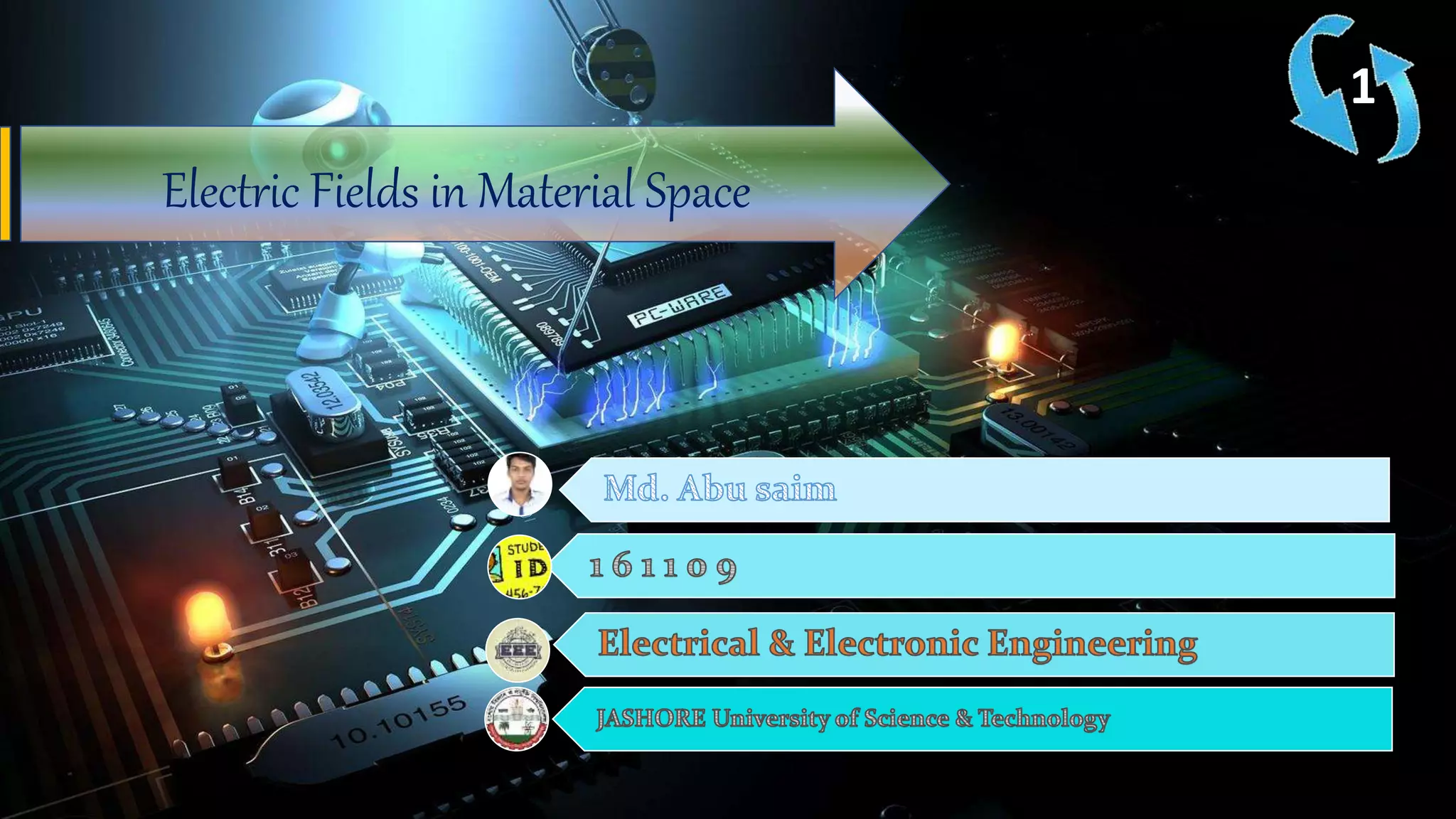 Electric field and Material space | PPTX