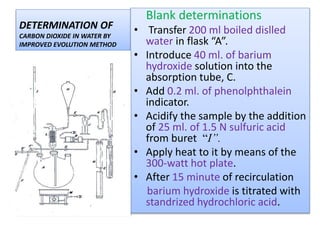 determination of carbon dioxide in water | PPTX