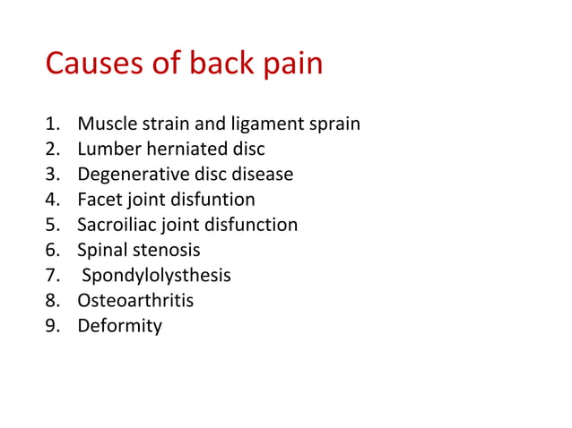 Back Pain | PPT