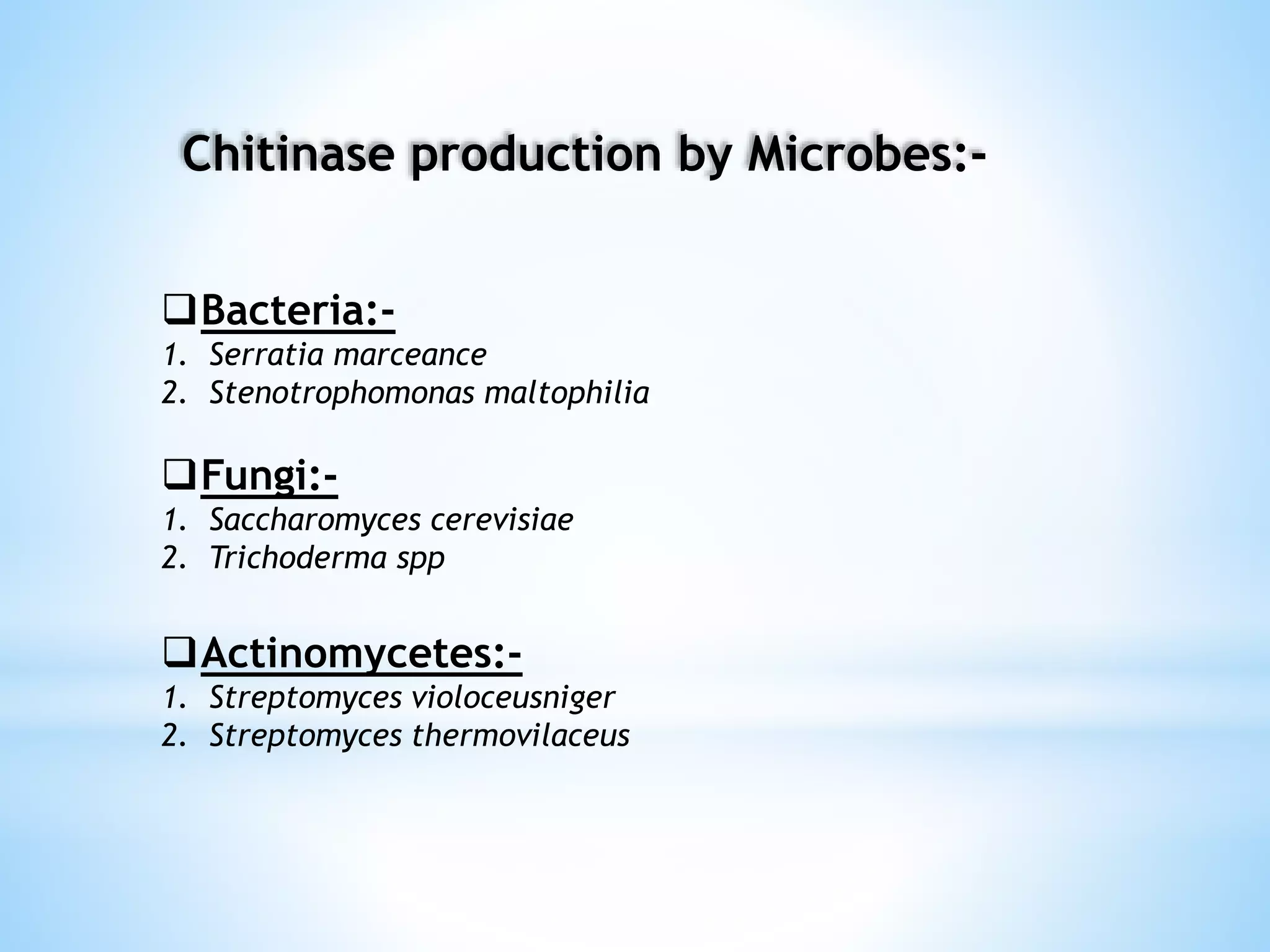 Production of Chitinase | PPTX