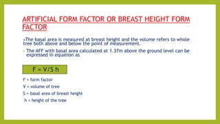 Tree form factor forestry ppt agroforestry | PPTX