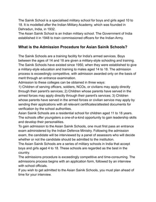 sainik school coaching centre | PDF