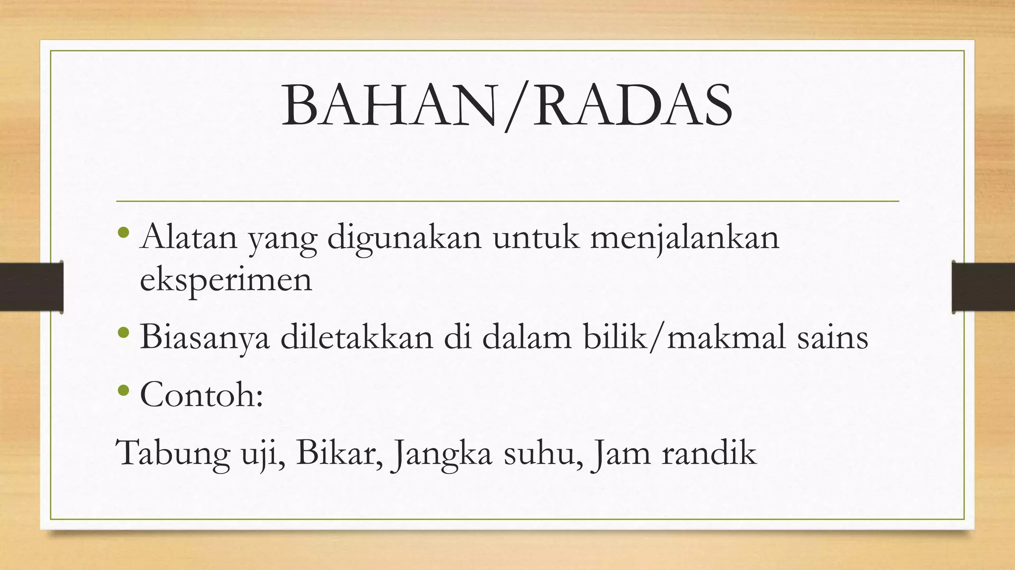 alat pentaksiran sains - laporan amali | PPTX