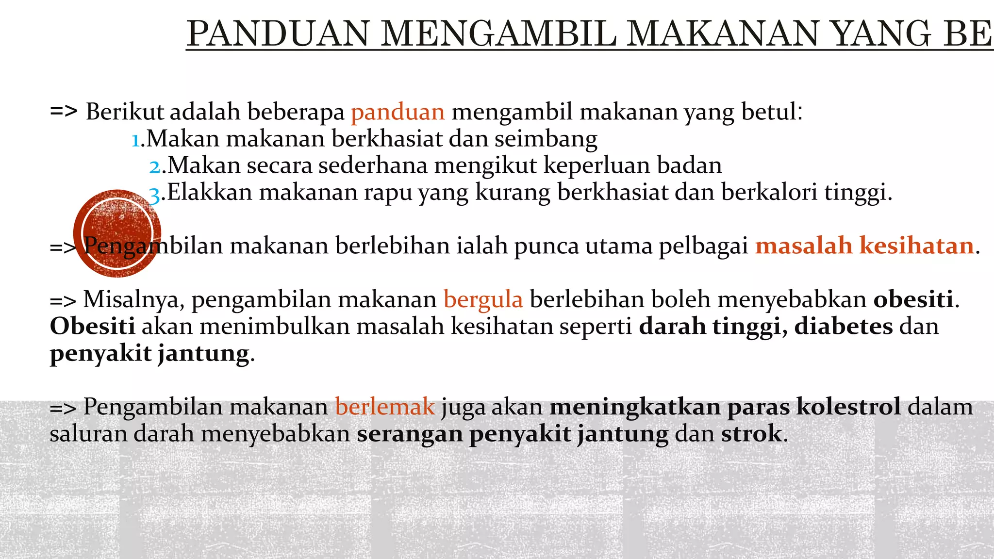 Bab 2 nutrisi (Amalan pemakanan Yang Sihat) | PPTX