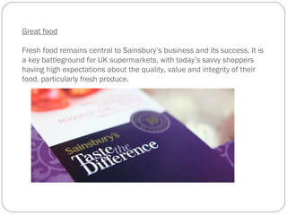 Sainsburys Brand Presentation | PPT