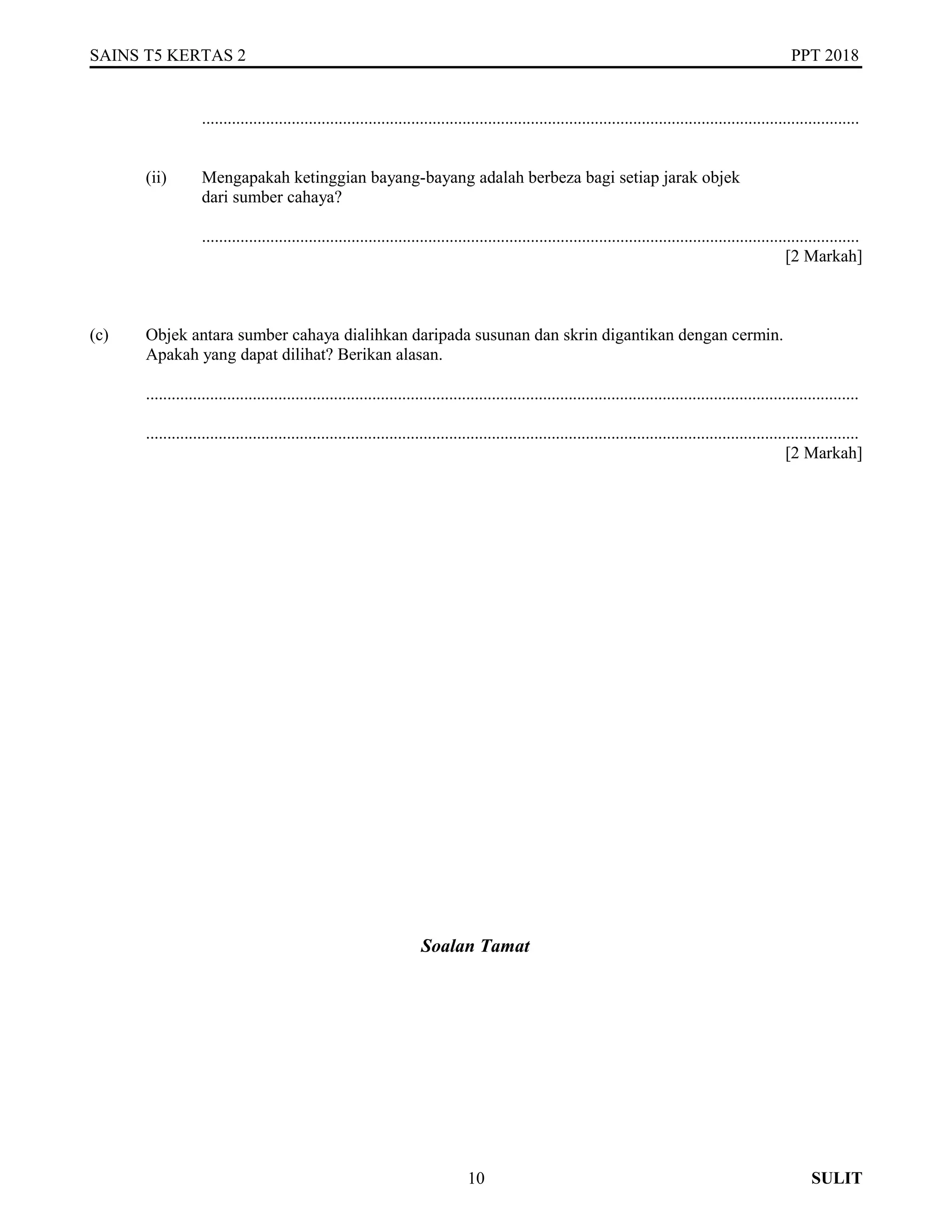Sains k2 t5 ppt 2018 | DOC