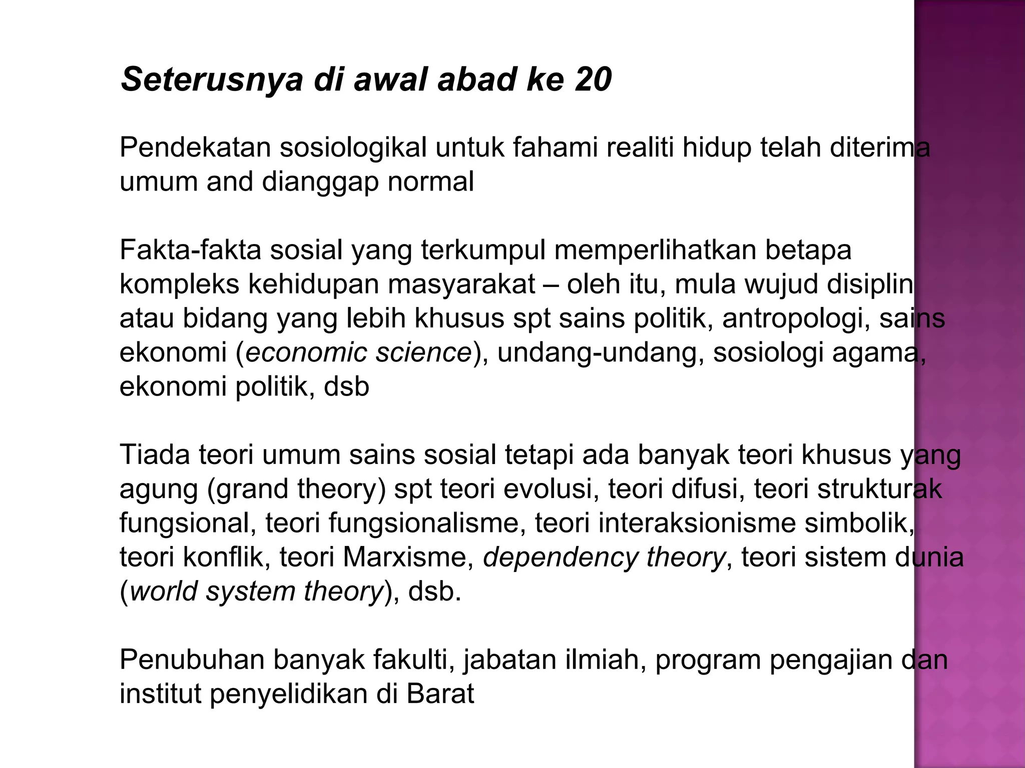 Sains sosial masa_kini | PPT