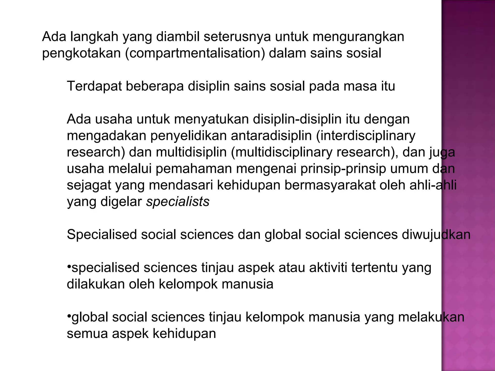 Sains sosial masa_kini | PPT