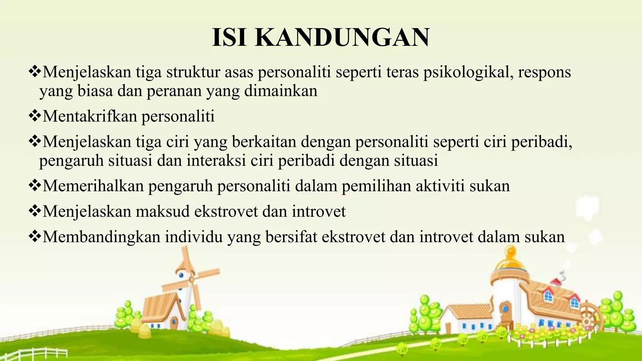 Sains sukan personaliti | PPTX