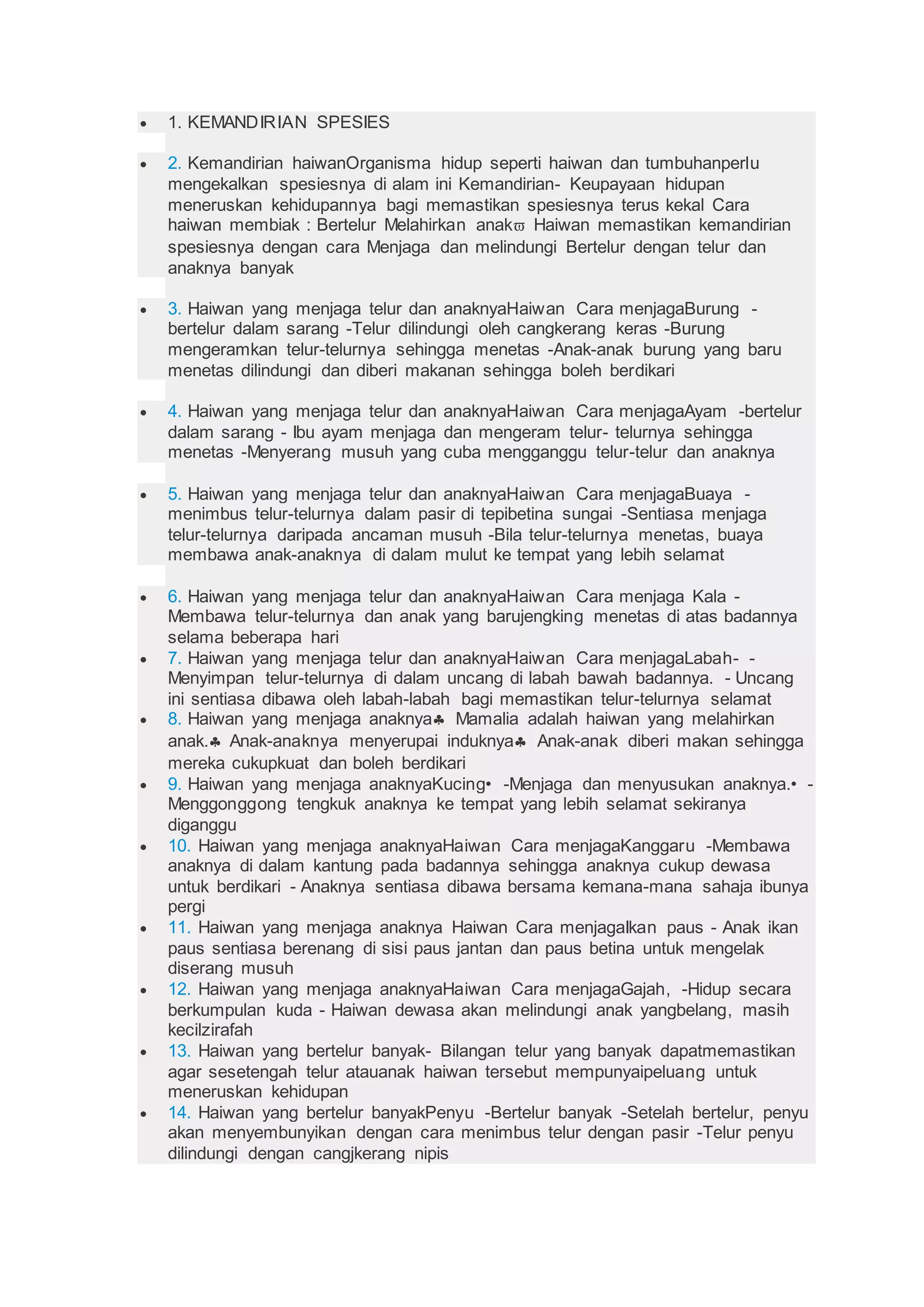 Sains t5 haiwan menjaga anak 1 | DOCX