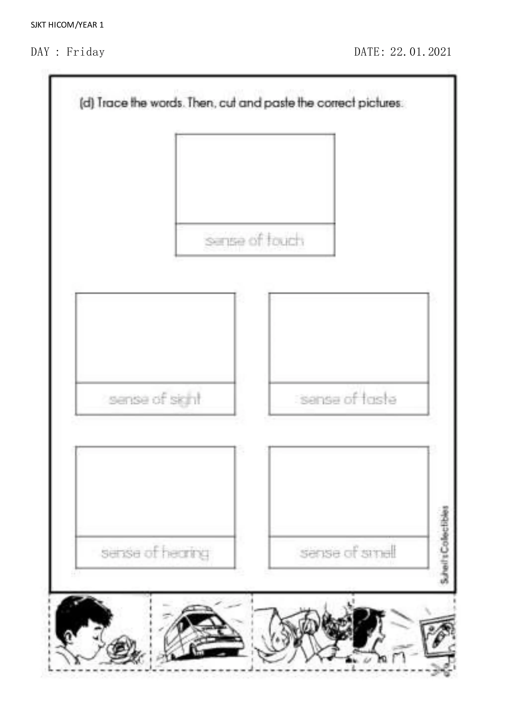 Sains tahun 1 worksheet | DOC